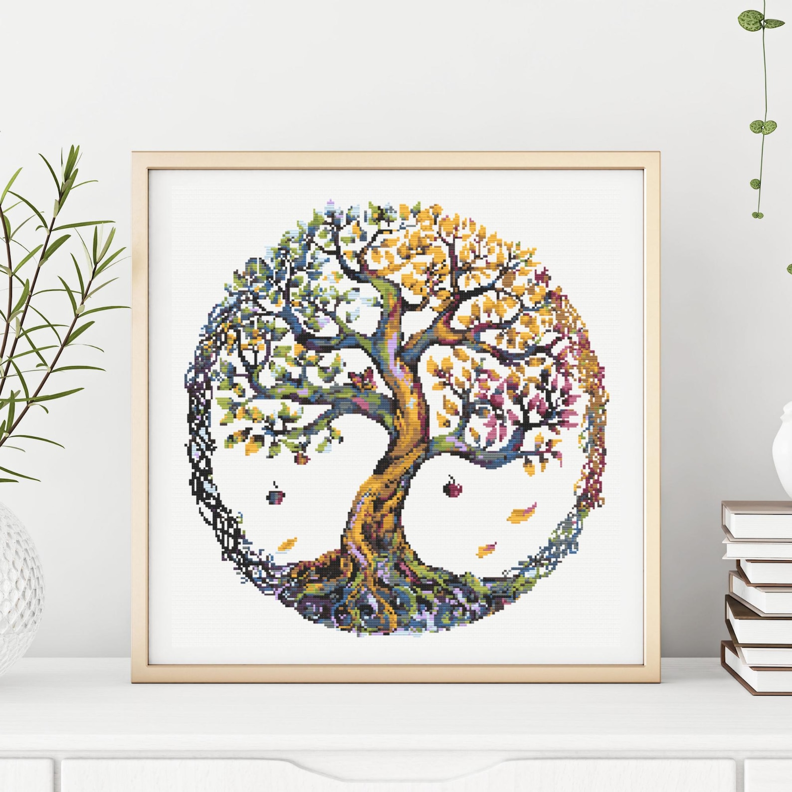 Tree of Life Cross Stitch Pattern, Beautiful Tree Cross Stitch Pdf ...