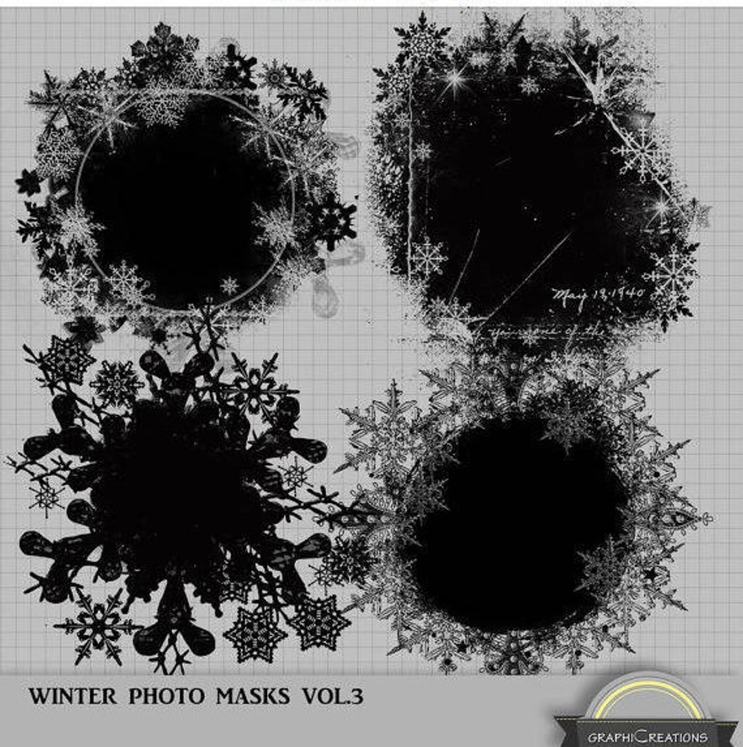 Christmaa Photoshop Clipping Masks, Photographer Tools, Digital Photo ...