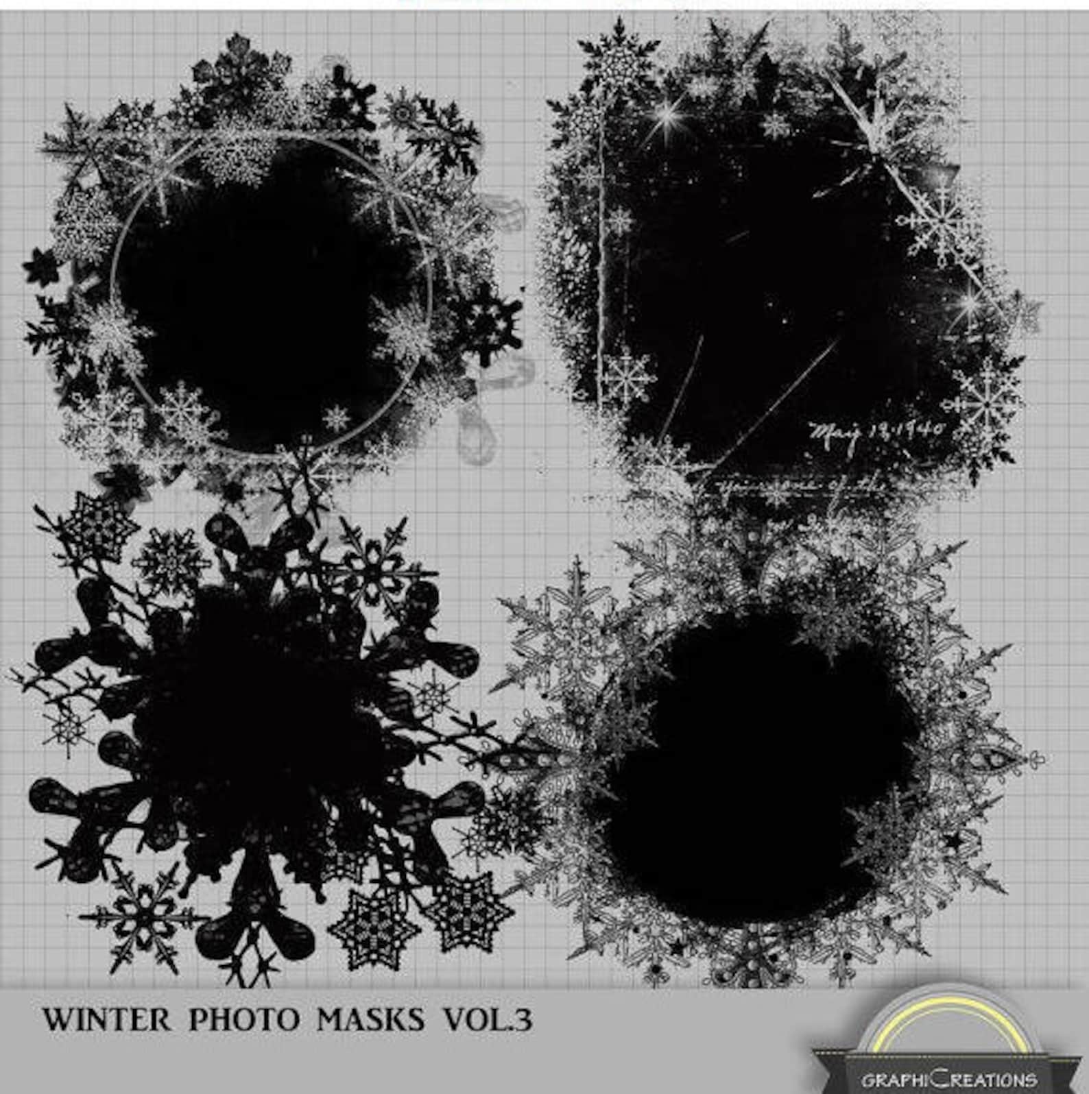 Christmaa Photoshop Clipping Masks, Photographer Tools, Digital Photo ...