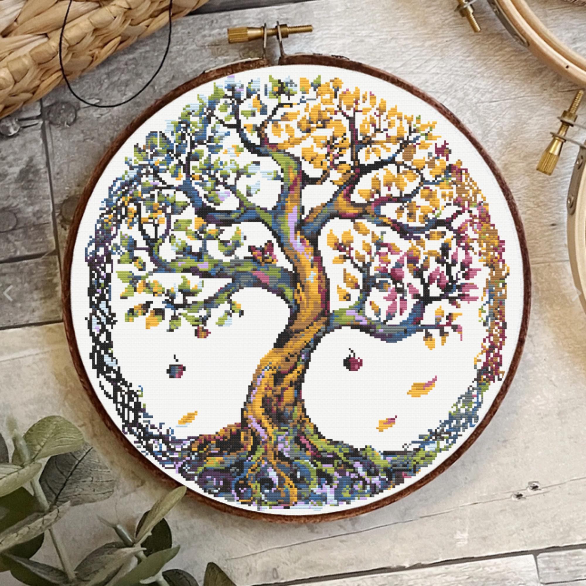 Tree of Life Cross Stitch Pattern, Beautiful Tree Cross Stitch Pdf ...