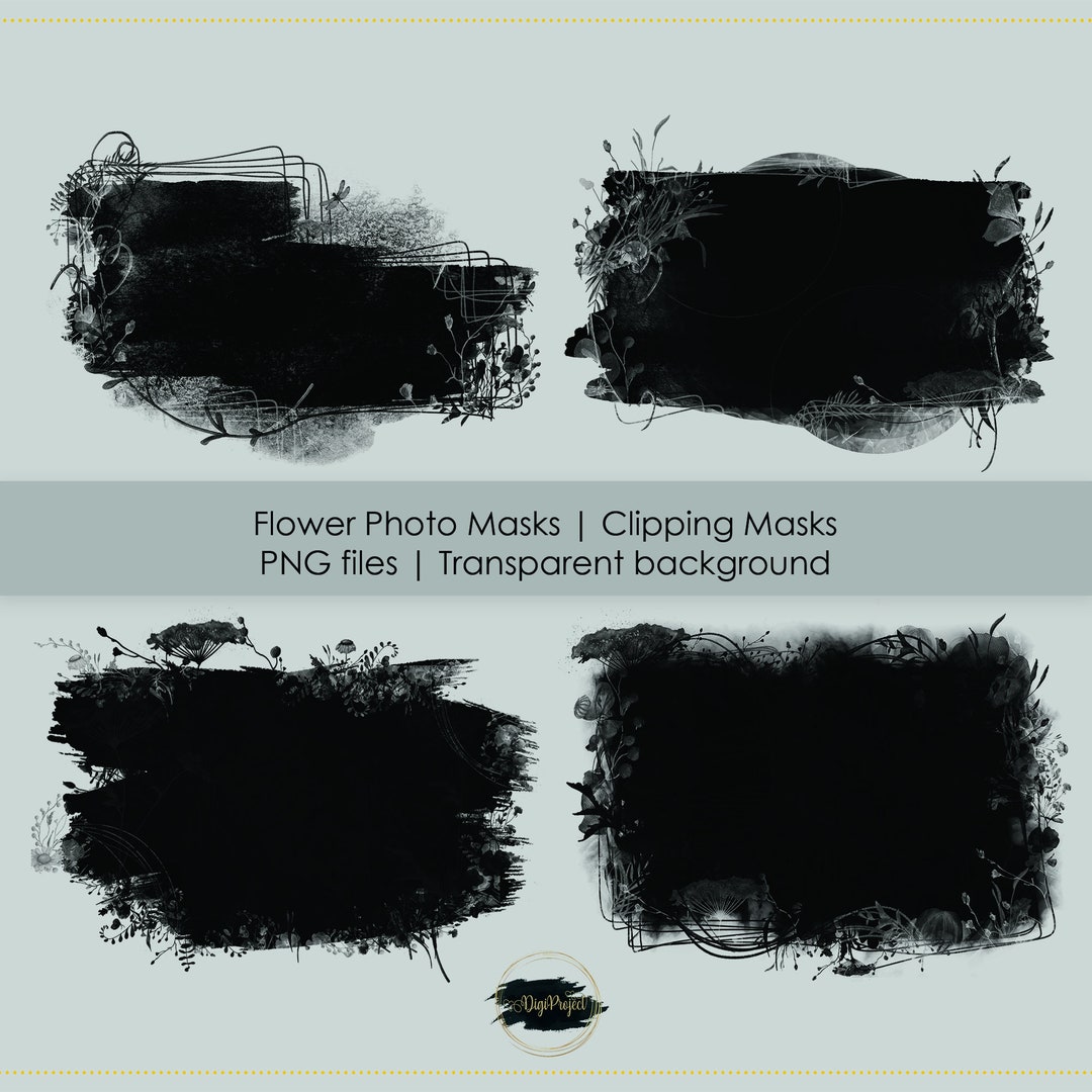 Watercolor Clipping Masks, Photoshop Clipping Masks, Digital Masks ...