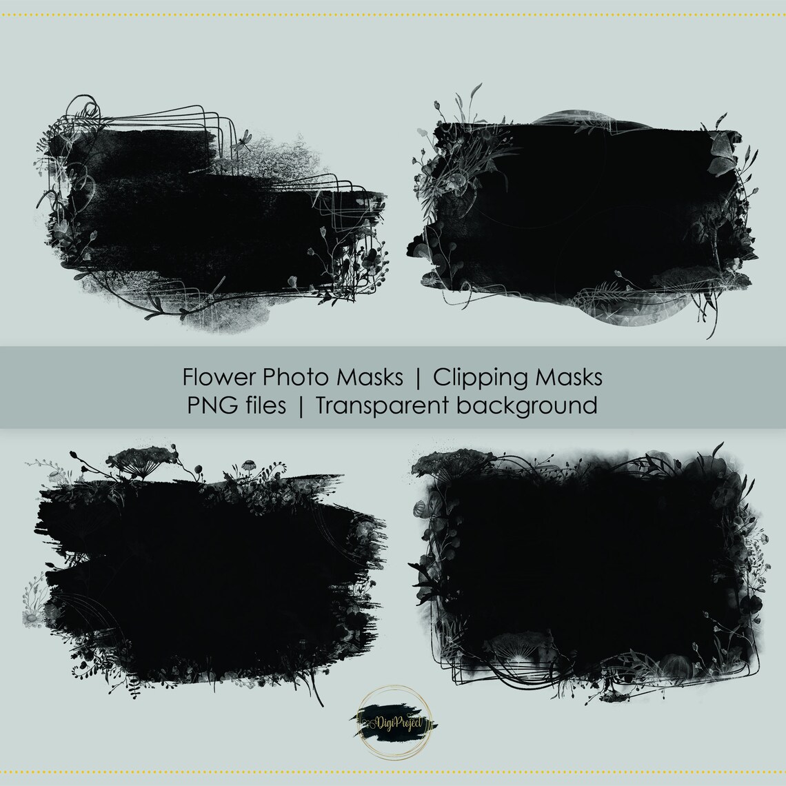 Watercolor Clipping Masks, Photoshop Clipping Masks, Digital Masks ...