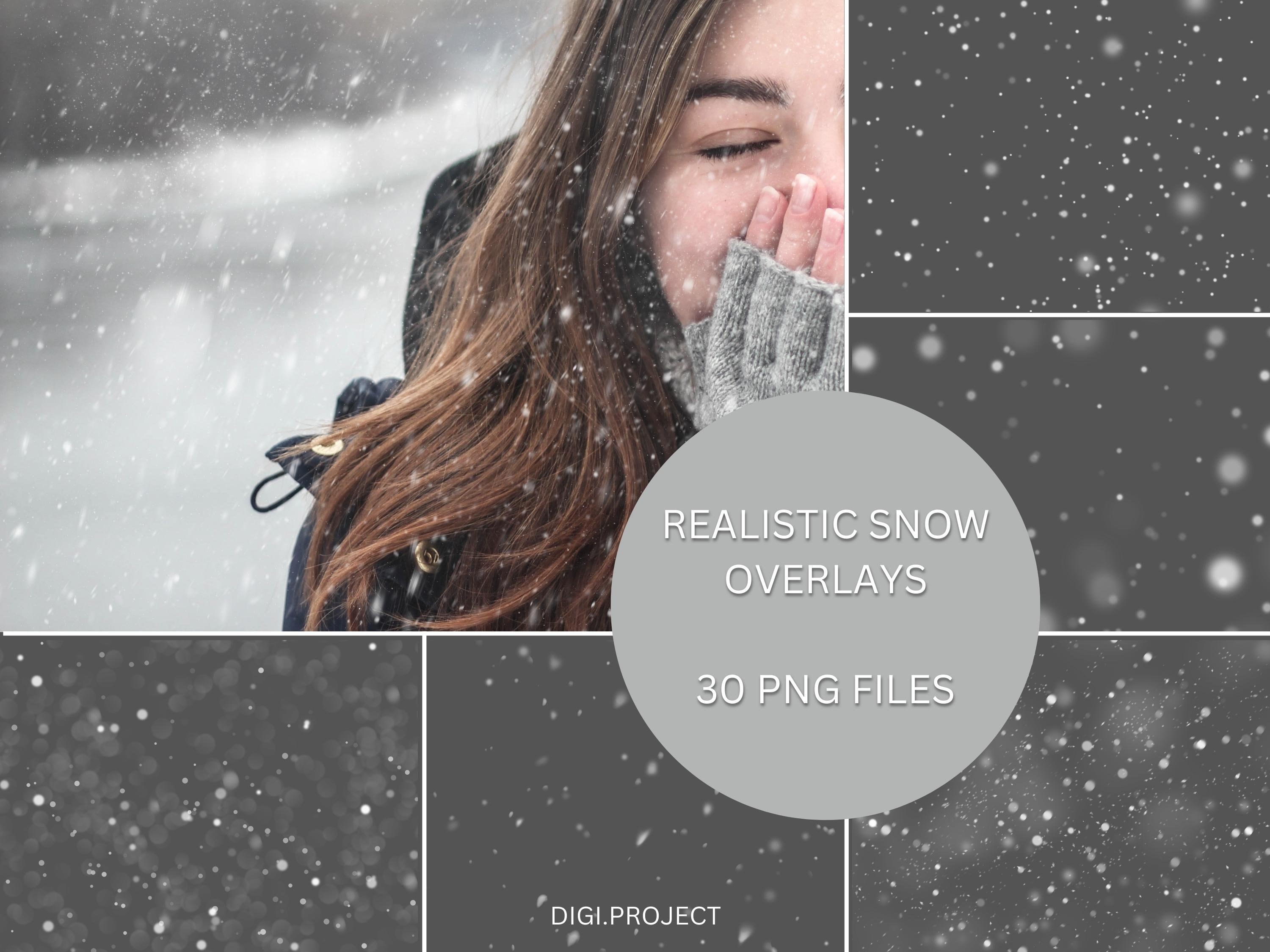 Realistic Snow Overlays, Digital Overlays, Winter Overlays, Christmas ...