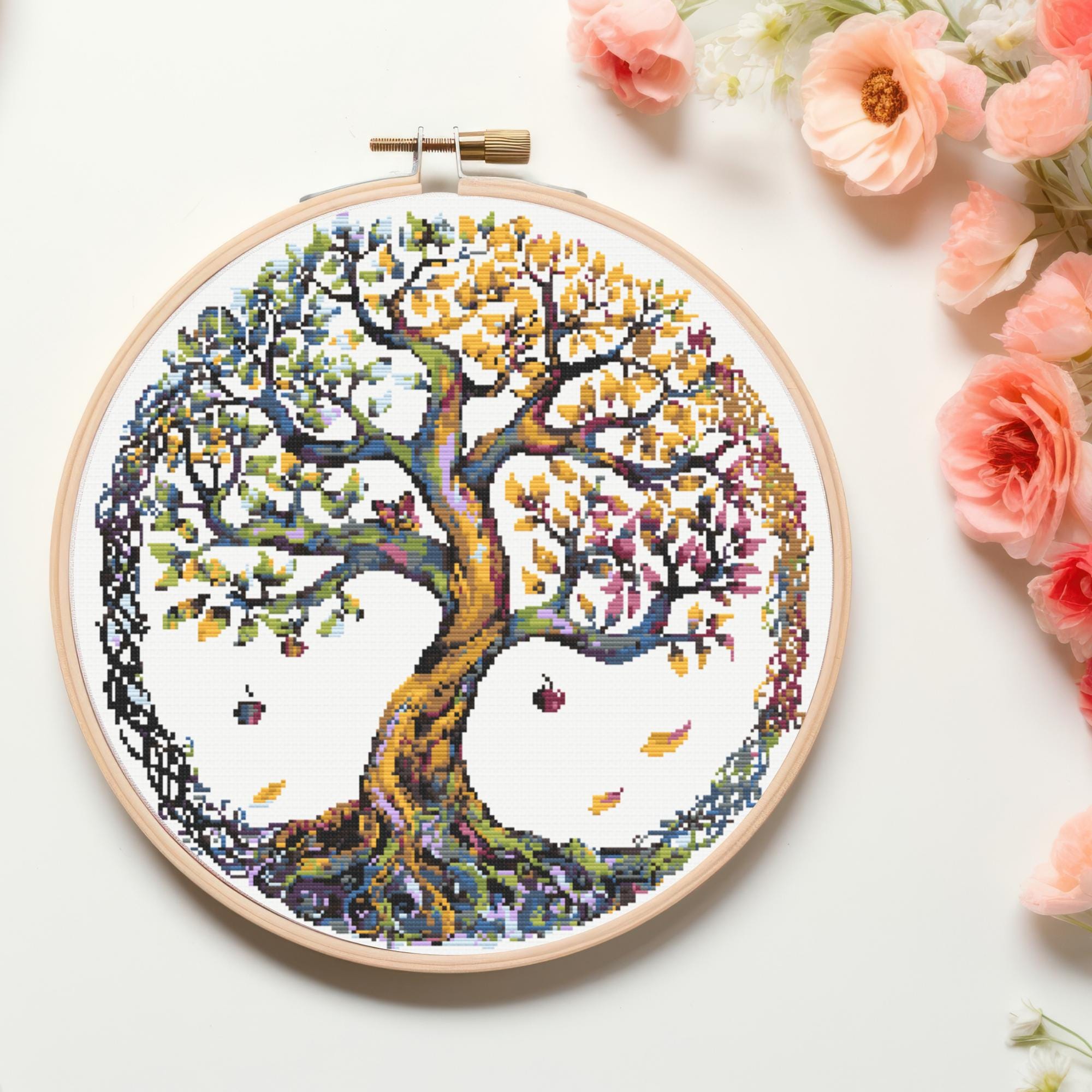 Tree of Life Cross Stitch Pattern, Beautiful Tree Cross Stitch Pdf ...