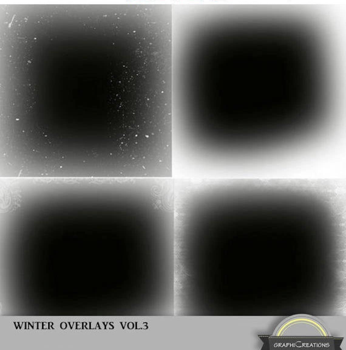 Winter Snow Christmas Overlays, Photoshop Digital Overlays, Frosty ...