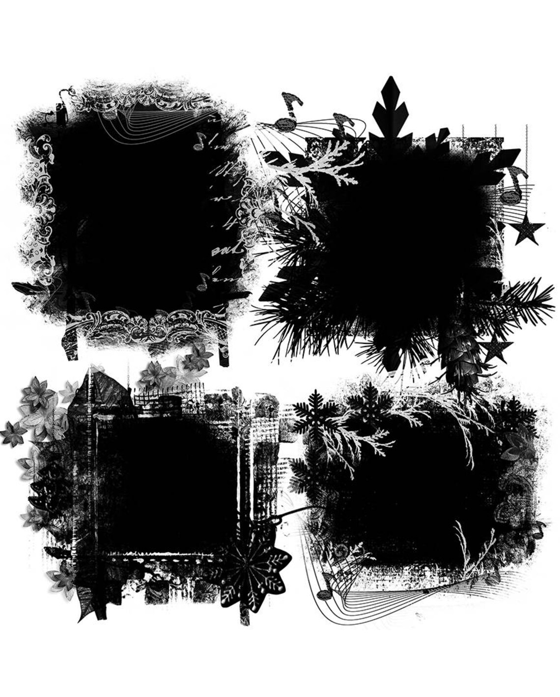 Christmaa Photoshop Clipping Masks, Photographer Tools, Digital Photo ...