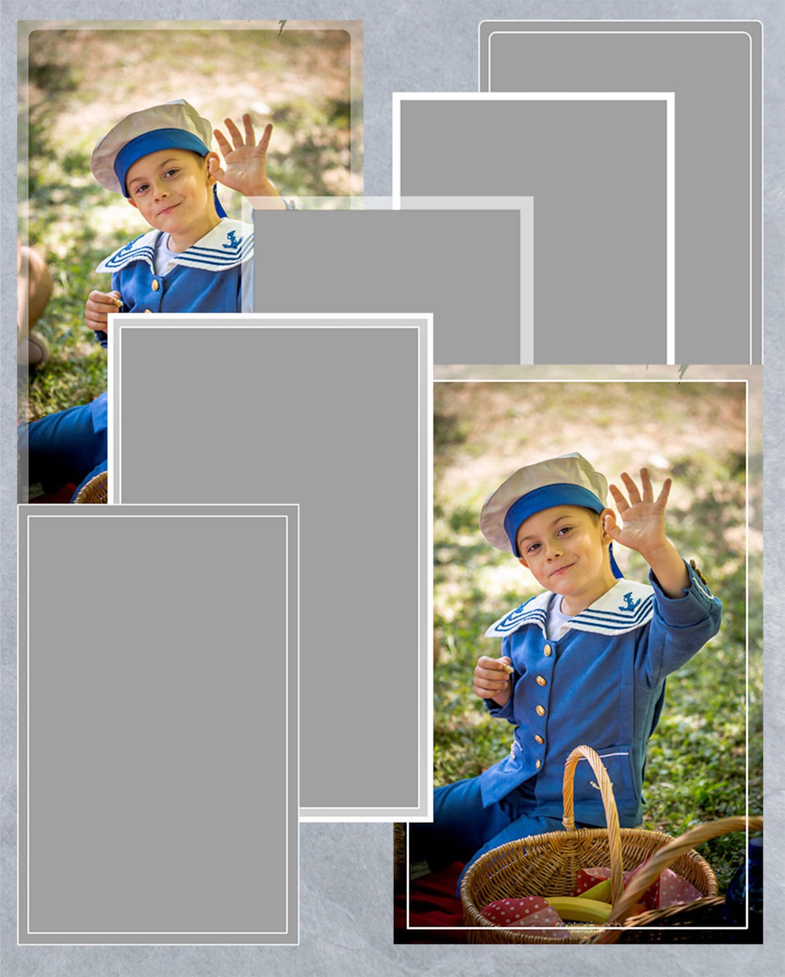 Classic Photo Frames, PSD Files, Templates for Photographers, Clipping ...