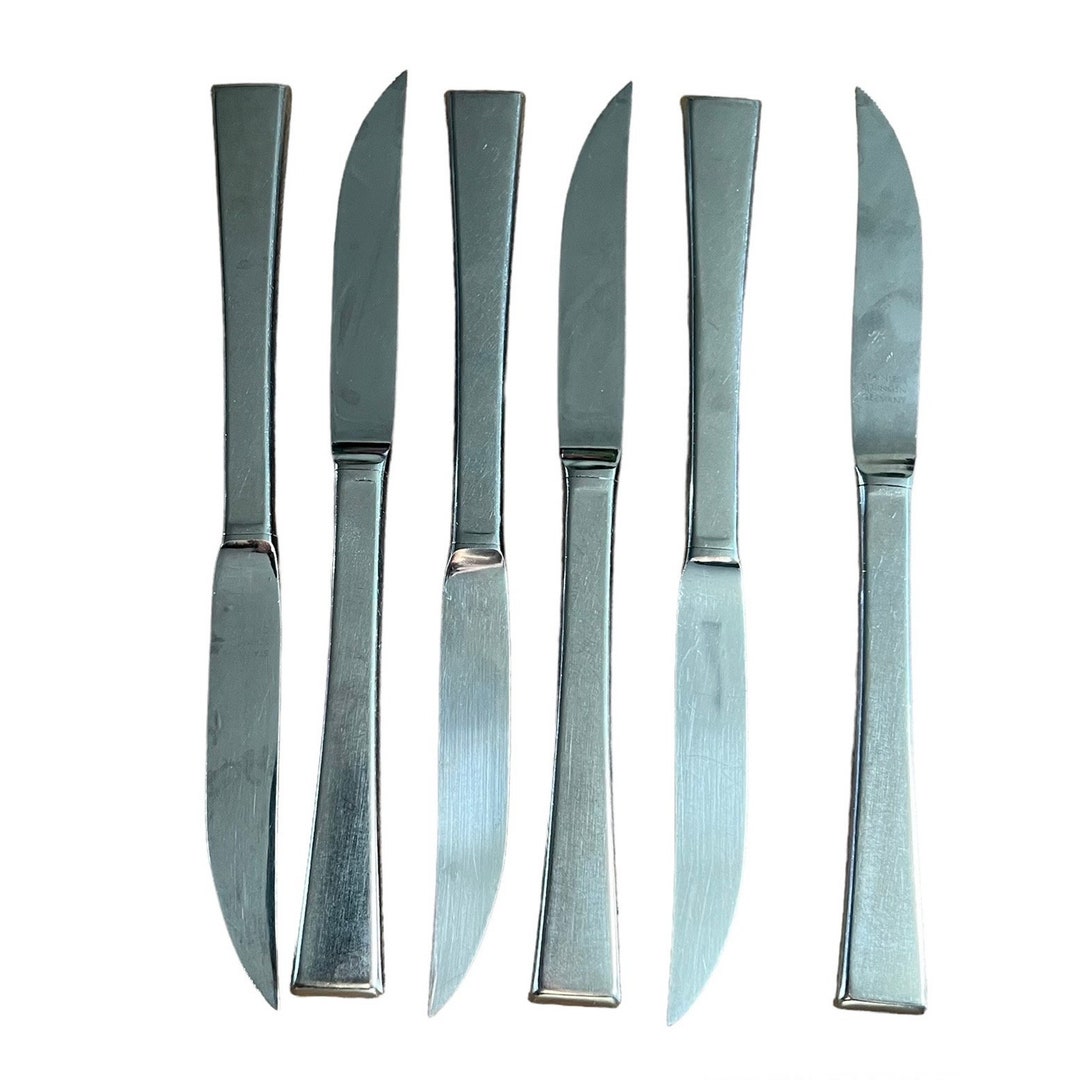 Dinner Knives 8.5 Stainless Steel Flatware Solingen Germany 6pc MCM ...