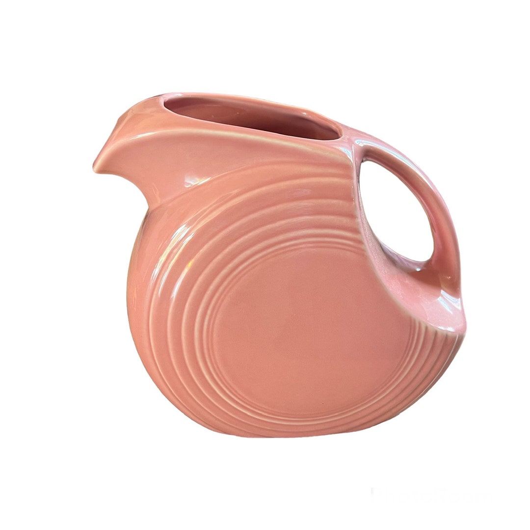 Vintage Fiesta ROSE Disk Water Pitcher Fiestaware 50's HTF Mid-century ...