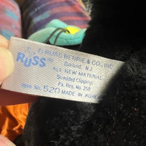 Vintage Russ Berrie Calvin Crow With Blue Hat Green Tie Stuffed Animal ...