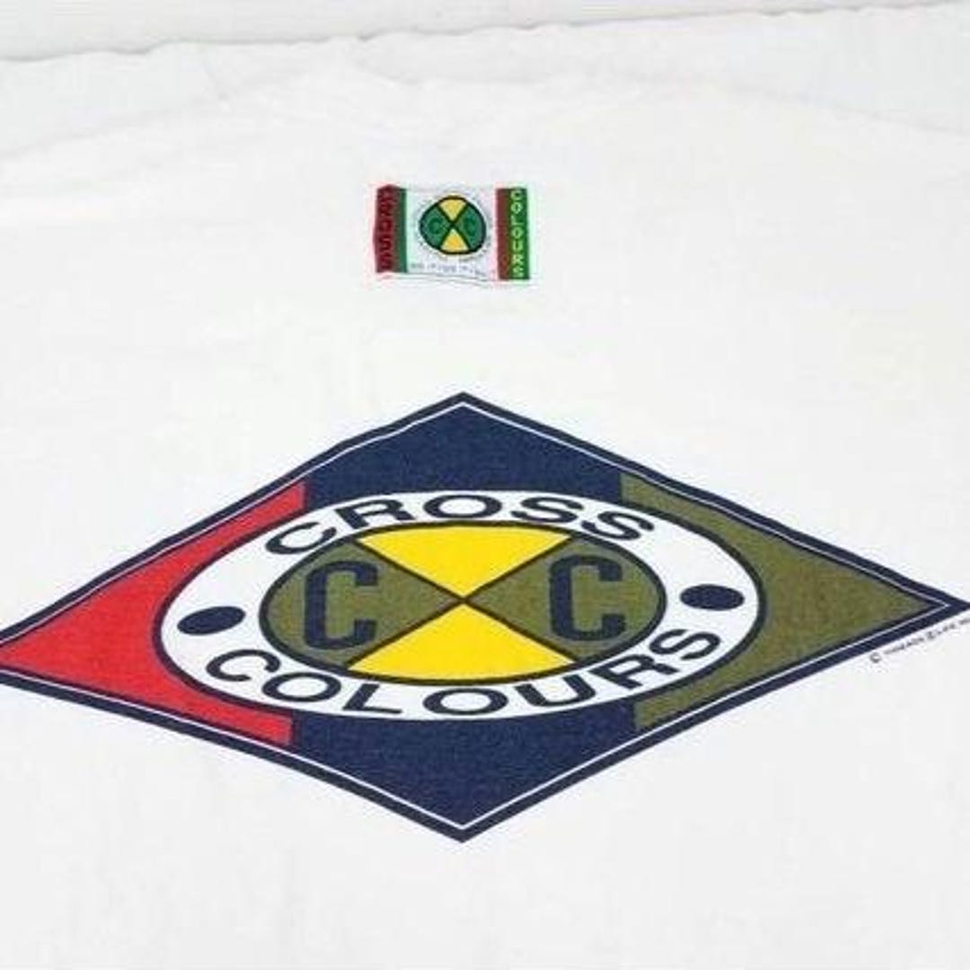 CROSS COLOURS 80s Hip Hop Beat-up Tee Urban Lrg T Shirt 1990s Rap ...
