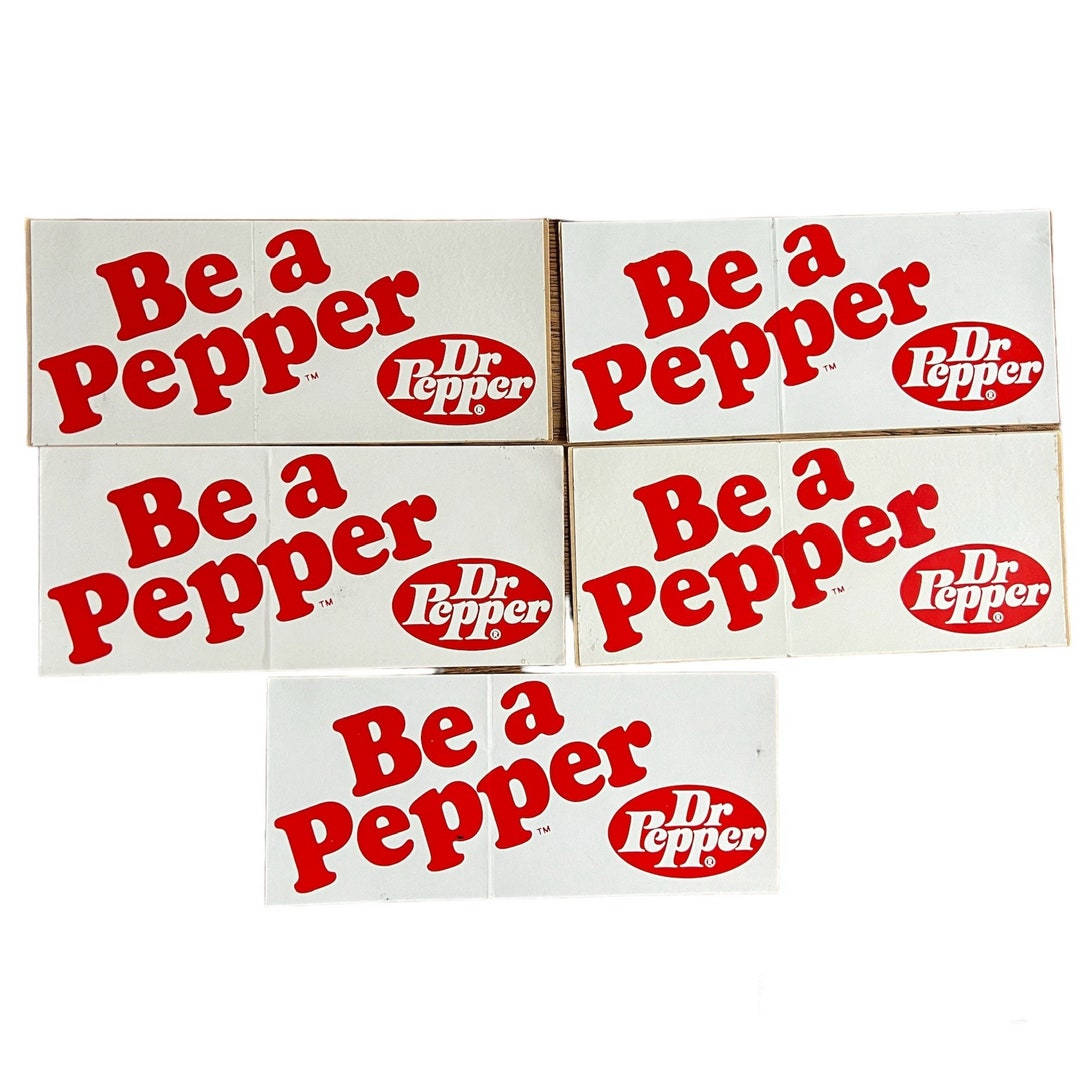 Vintage 80s Dr. Pepper Be A Pepper Bumper Sticker Lot - Etsy