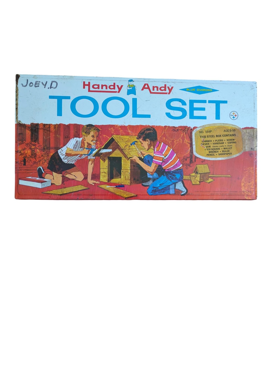 Vintage Handy Andy Tool Set Metal Box Skil-craft W/tools 70's Blue ...