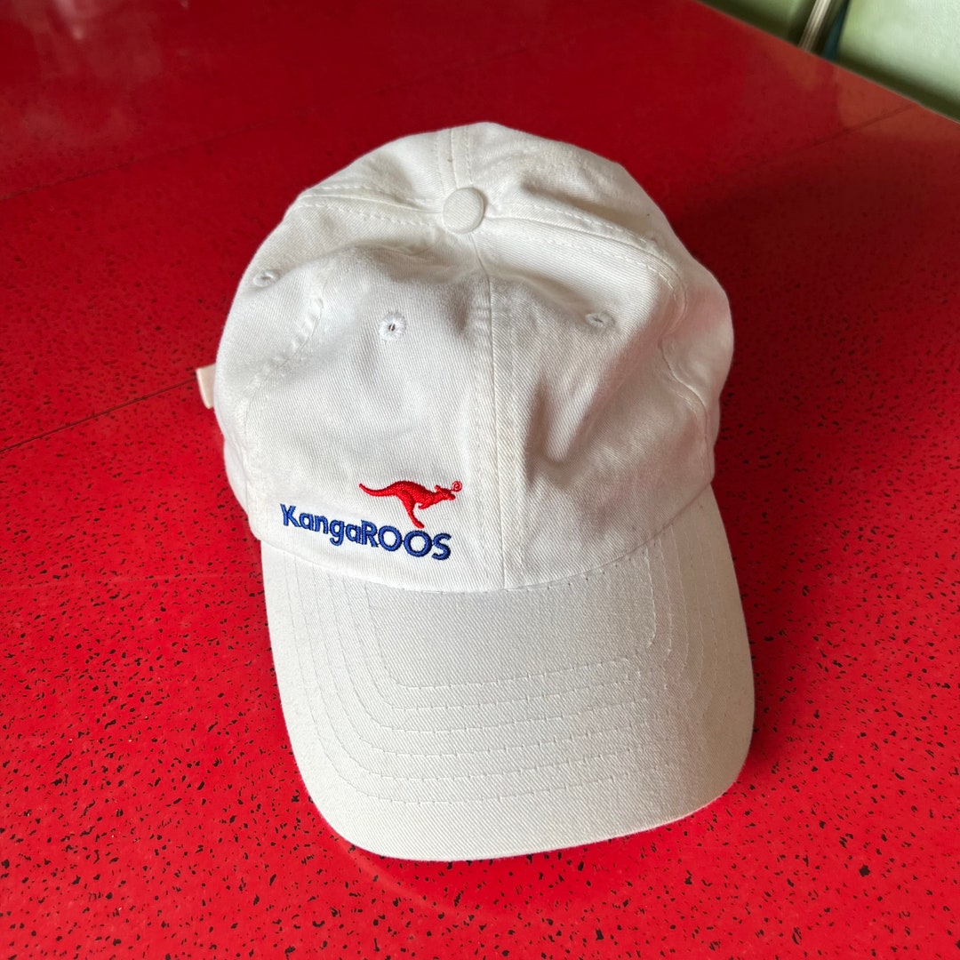 Vintage Kangaroos White Adjustable Cap Hat Kangol Baseball - Etsy