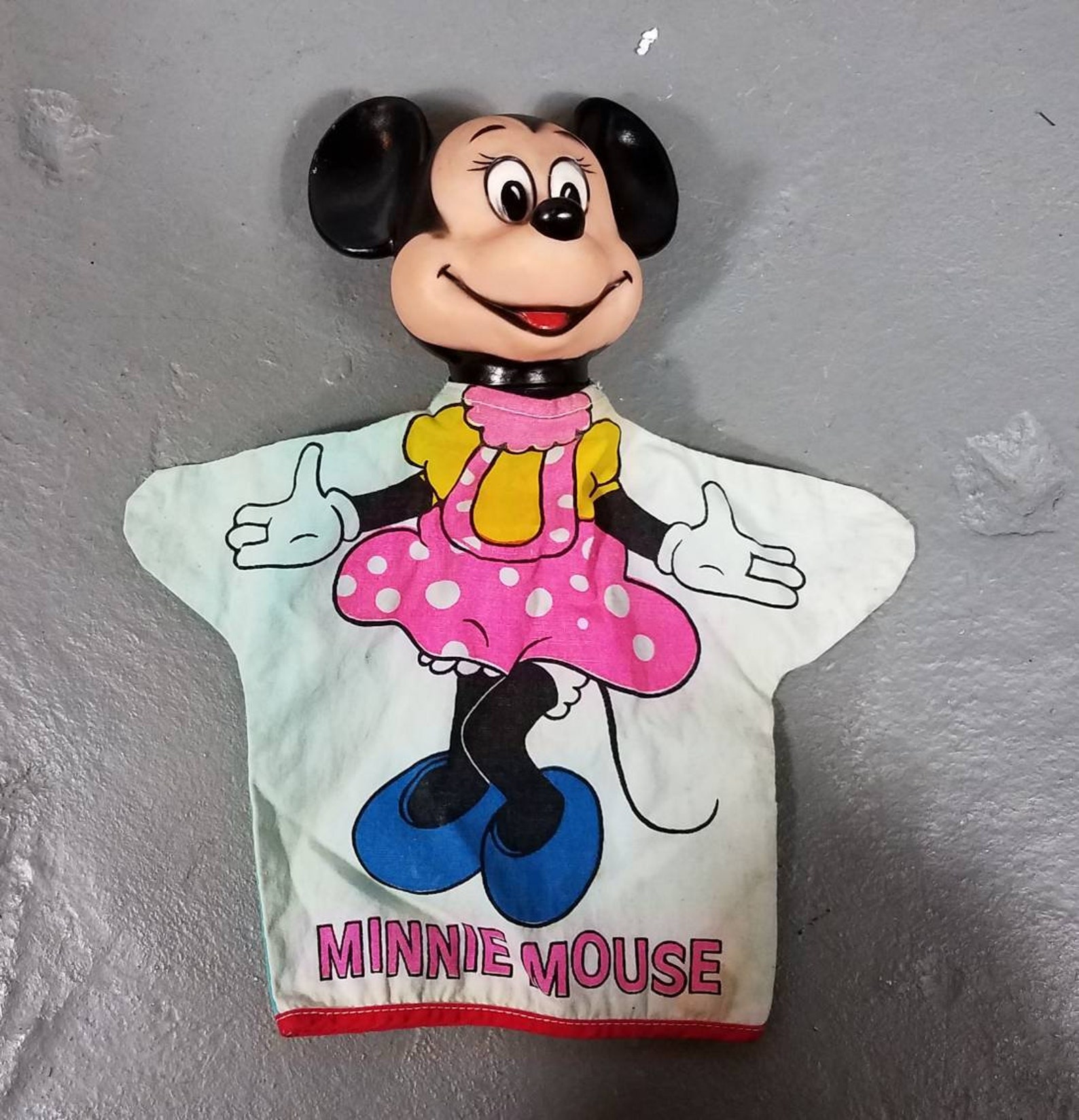 Minnie Mouse Hand Puppet With Squeaker Walt Disney Productions | Etsy