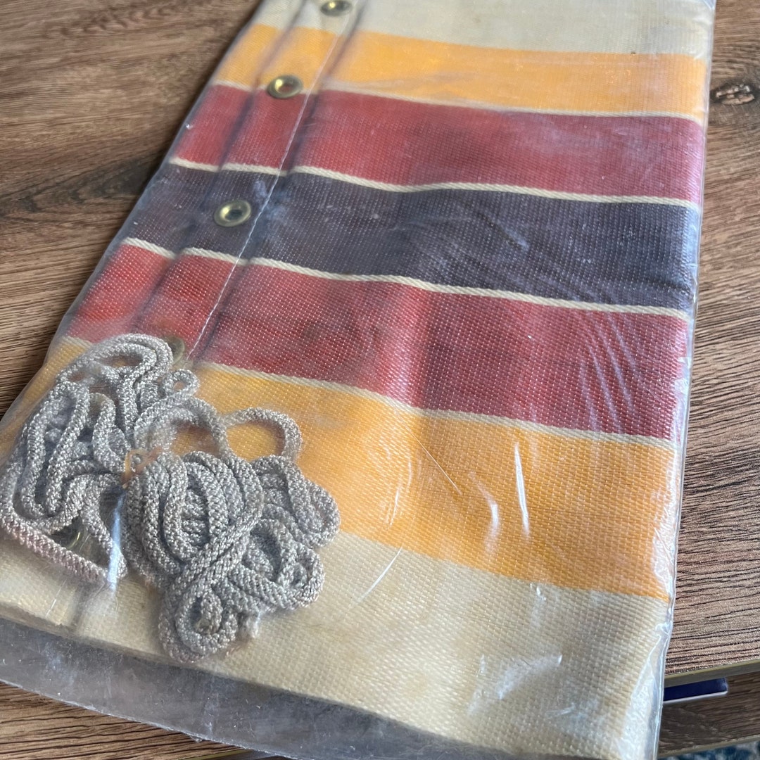 NOS Vintage Lawn Chair Replacement Webbing Kit Striped Chair Renew Lace ...