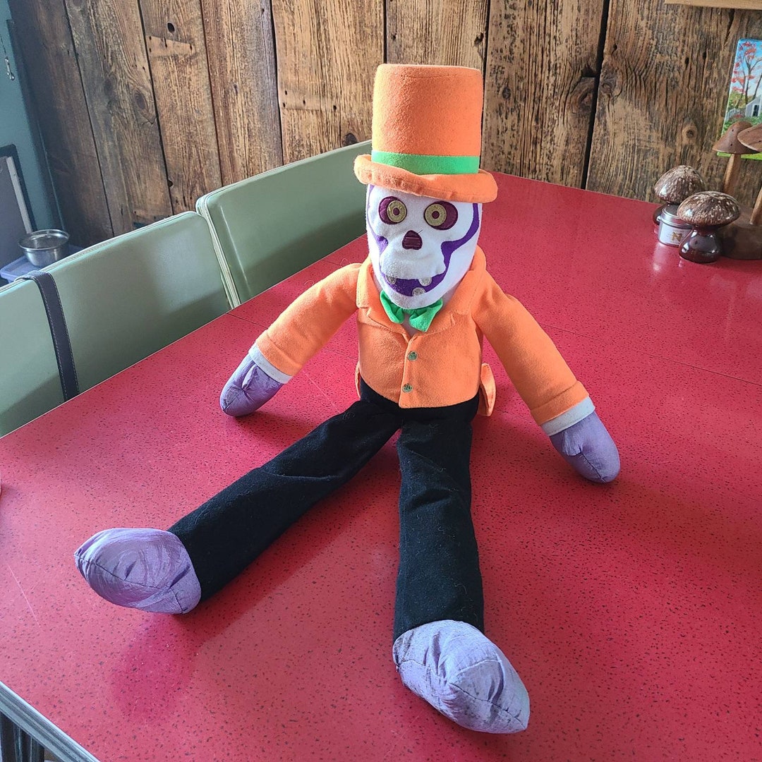 Vintage Halloween Plush Skeleton Decoration Doll 26 Stuffins Top Hat - Etsy