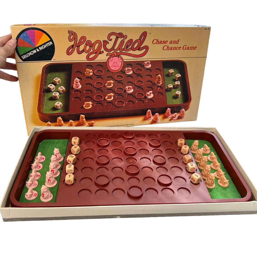 Hog Tied the Chase and Chance Board Game Ages 8 2 Players VTG 1981 ...