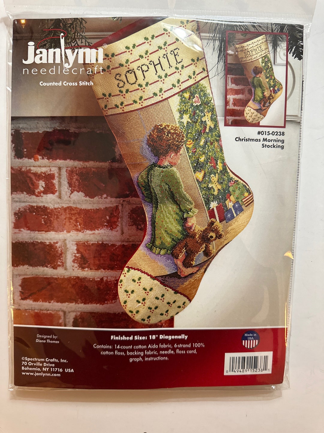 Janlynn Needlecraft Counted Cross Stitch Christmas Stocking - Etsy