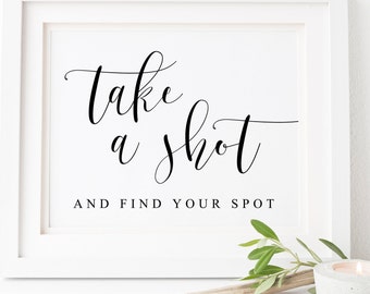 Take a shot sign | Etsy