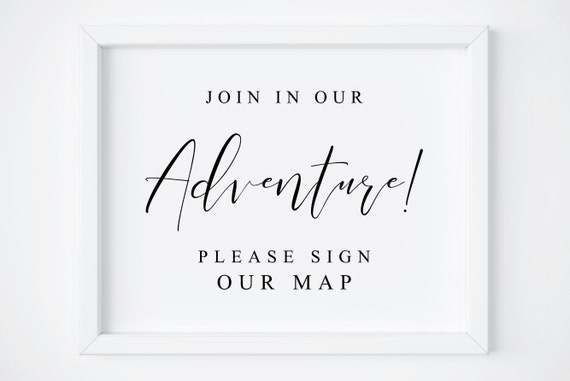 Join in Our Adventure Please Sign Our Map.guest Map | Etsy