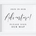 Join in Our Adventure Please Sign Our Map.guest Map Sign-wedding ...