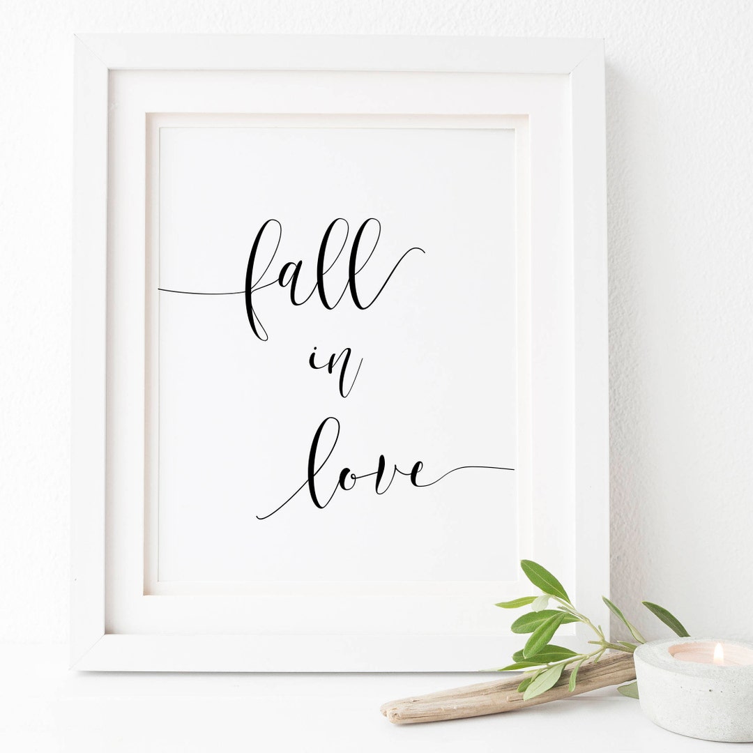 Fall in Love Sign-fall in Love Printable-wedding Printables-autumn ...