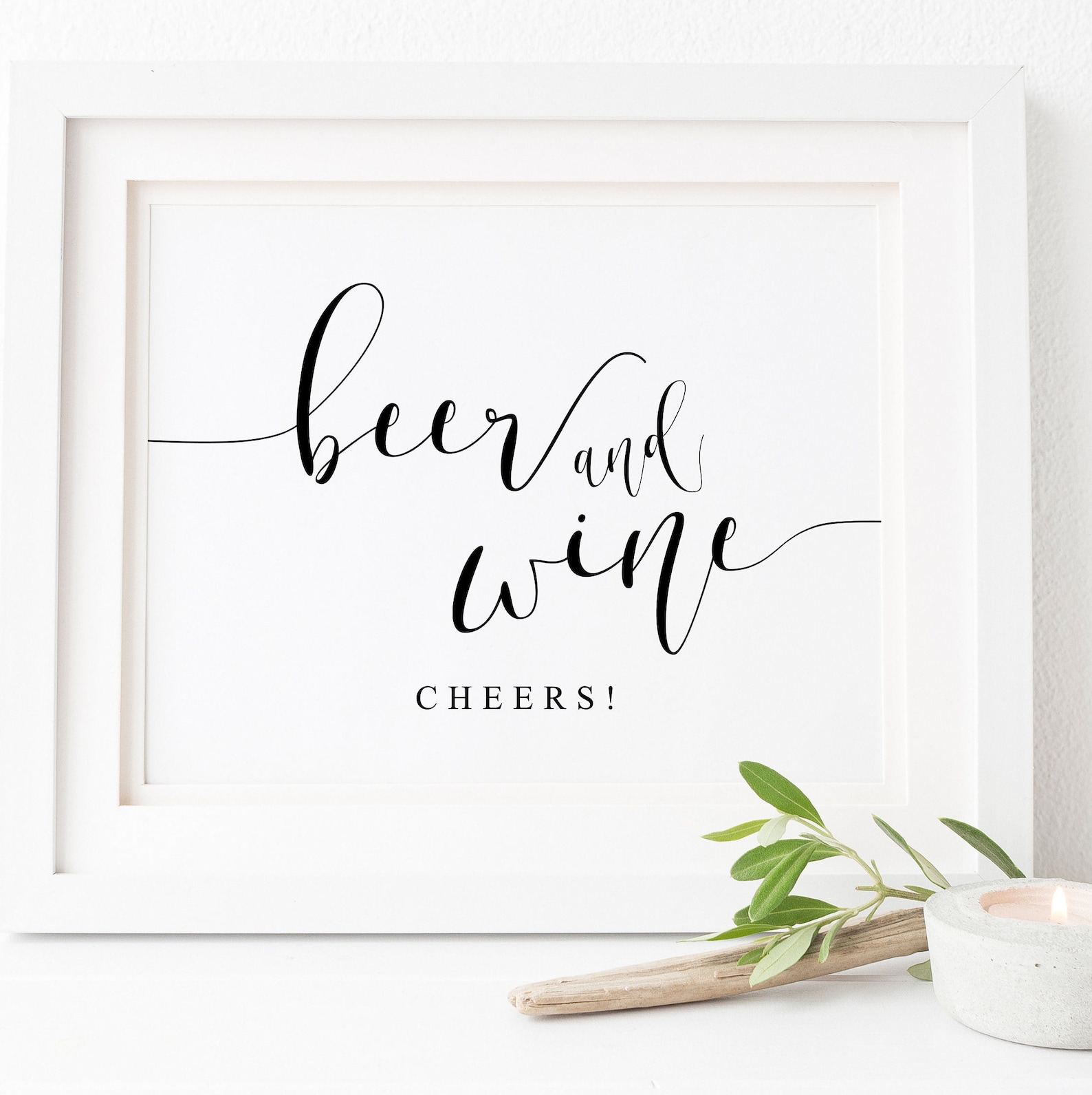 Beer and Wine Sign. Wedding Bar Sign. Open Bar. Wedding Decor. - Etsy