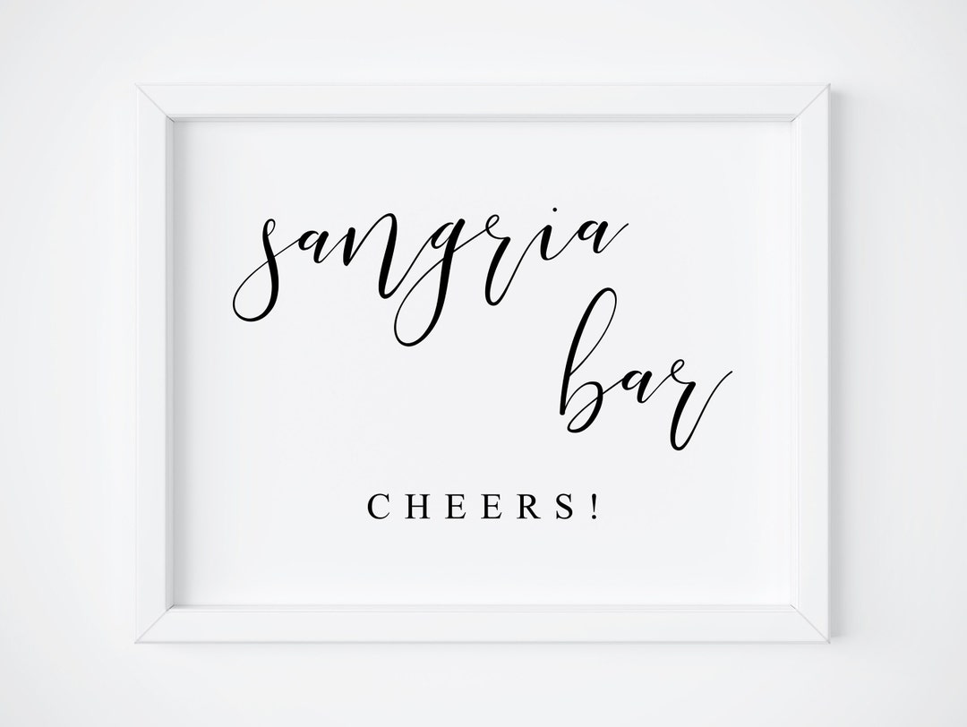 Sangria Bar Sign.wedding Sangria Bar.wedding Signs.wedding Bar Sign ...