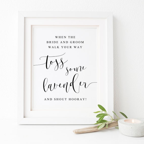 Wedding Lavender Toss Sign. Wedding Send Off. Wedding Lavender | Etsy