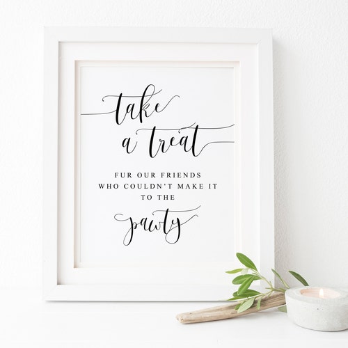 Doggie Treats Sign.printable Dog Treats Sign.wedding Dog Treat - Etsy