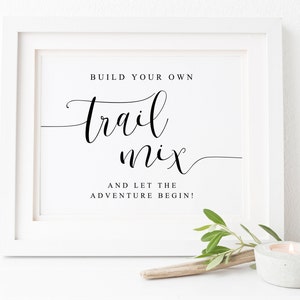 Trail Mix Bar Sign.build Your Own Trail Mix.trail Mix Sign.trail Mix ...