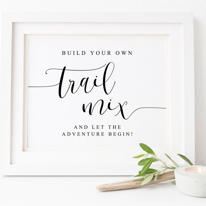 Trail Mix Bar Sign.Build Your Own Trail Mix.Trail Mix | Etsy