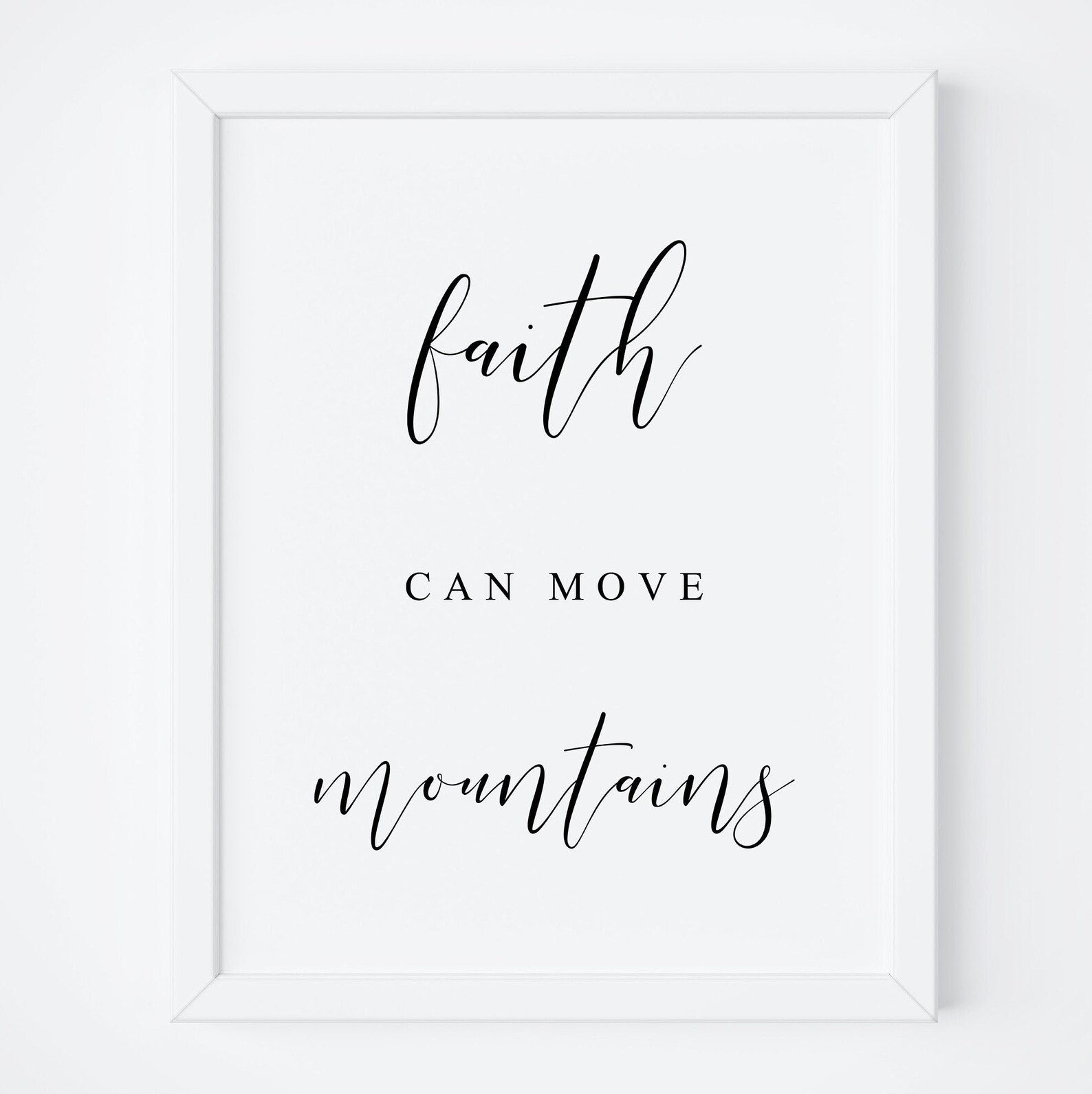 Faith Can Move Mountains. Scripture Print. Printable Bible Verse ...