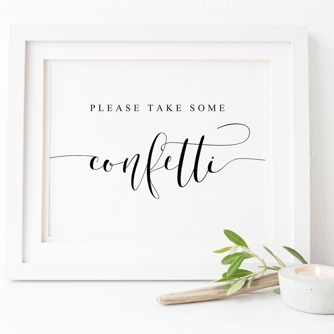 Confetti Sign-confetti Printable-wedding Confetti Sign-wedding Ceremony ...
