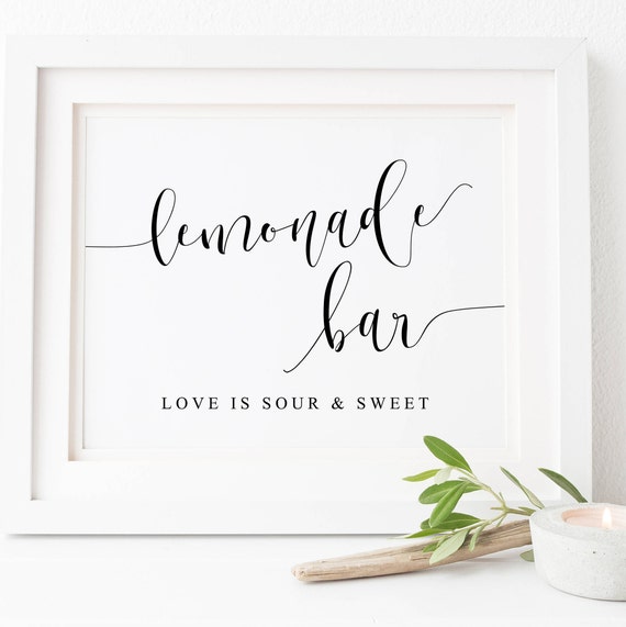 Lemonade Bar Sign-wedding Beverage Sign-beverage | Etsy