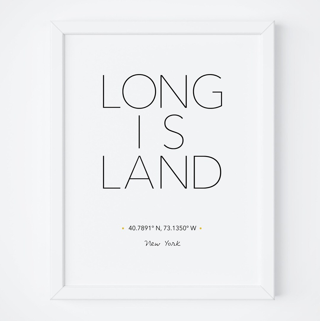 Long Island Print. Long Island Poster. Long Island Printable. NYC Wall ...