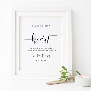 Please Sign A Heart Sign-please Sign-heart Guestbook Sign-guestbook ...