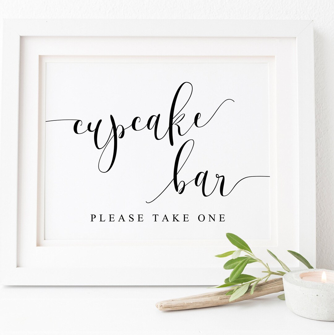 Cupcake Bar Sign.cupcake Sign.dessert Table Sign.wedding Cupcake Sign ...