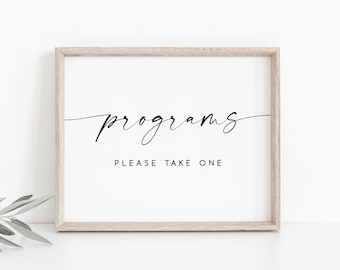 Wedding Program Sign - Etsy