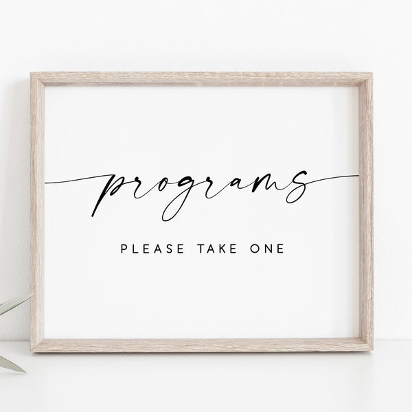 Programs Sign - Etsy