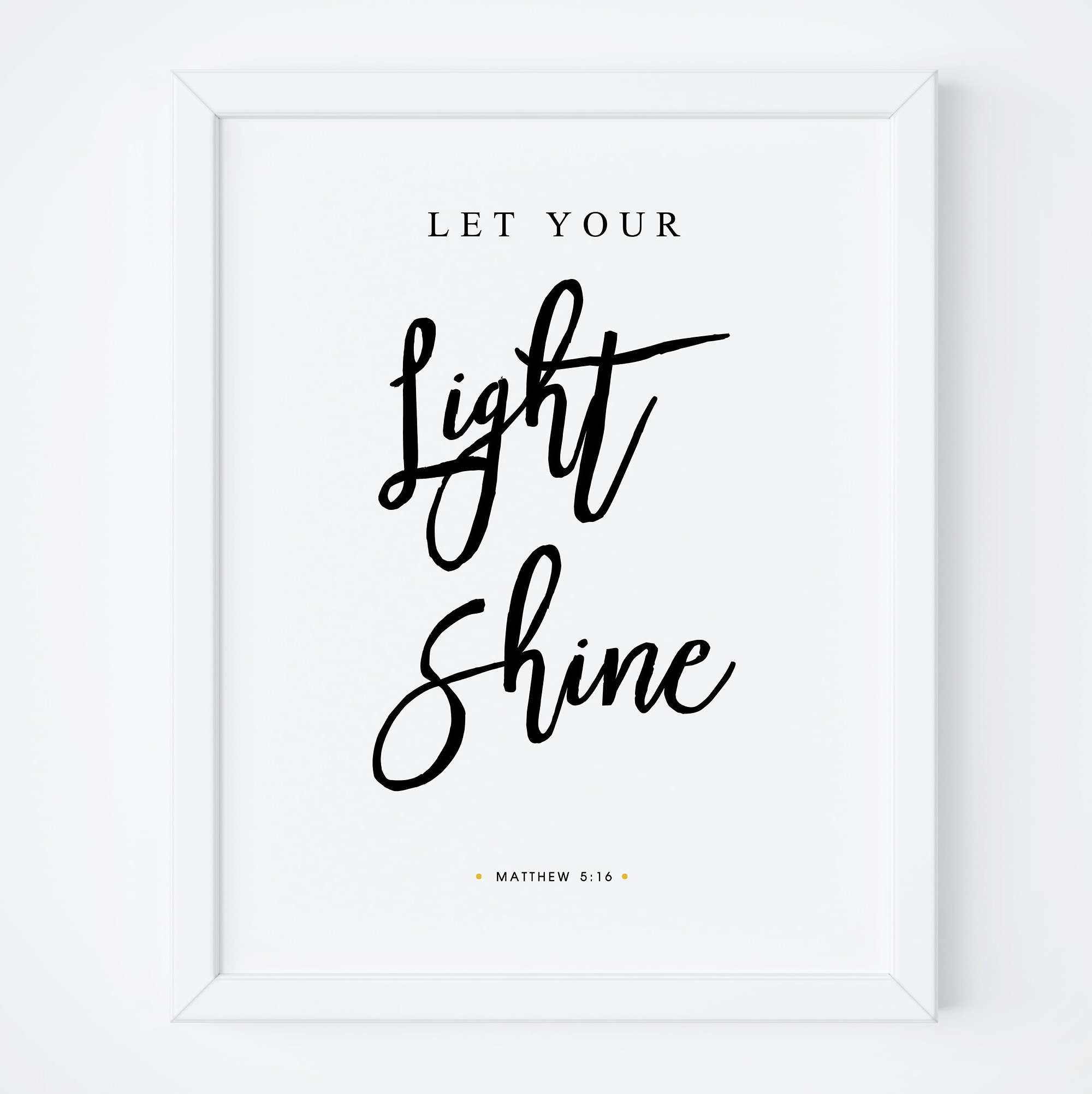 Let Your Light Shine Bible Verse Matthew 5:16 Let Your Light Shine