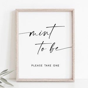 Mint to Be Wedding Sign-favors Sign-mint to Be Favors-wedding Favors ...