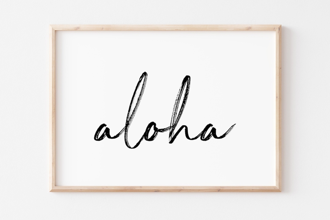 Aloha Printable Art. Aloha Wall Art. Aloha Art Print. Beach Decor ...