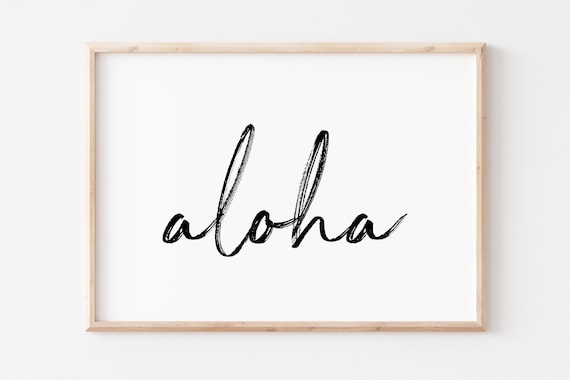 Aloha Printable Art. Aloha Wall Art. Aloha Art Print. Beach | Etsy