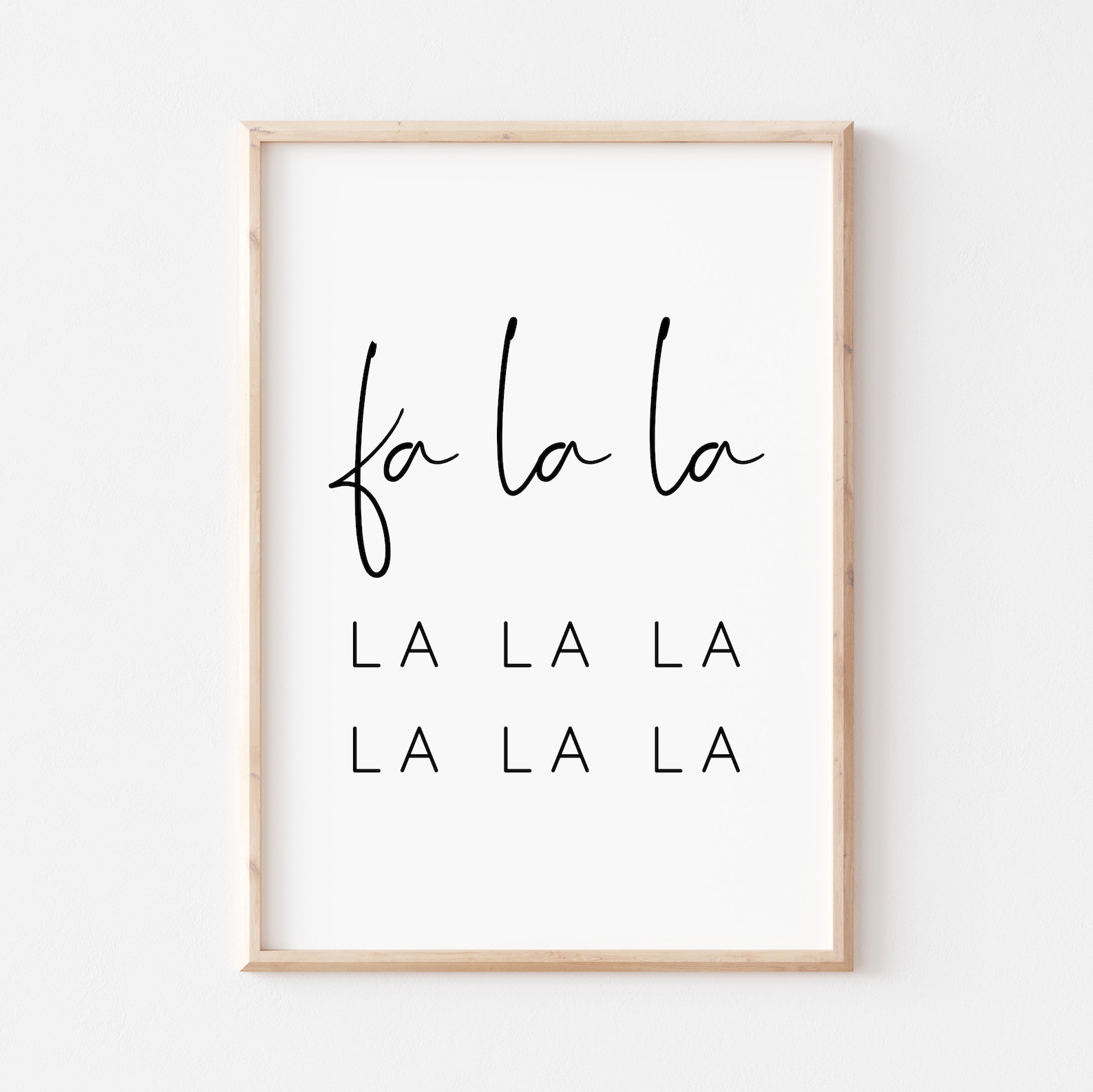 Fa La La Printable. Fa La La Sign. PRINTABLE WALL ART. | Etsy