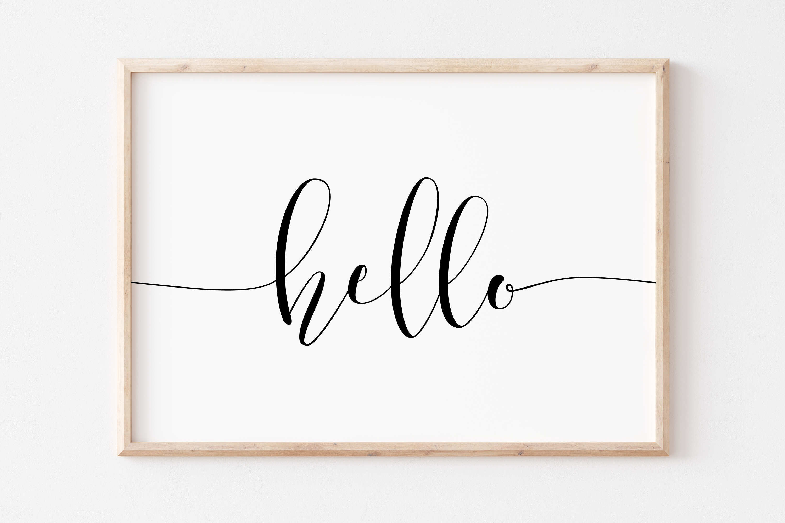 Hello Printable Art. Hello Sign. Quote Prints. Home Wall Art. | Etsy