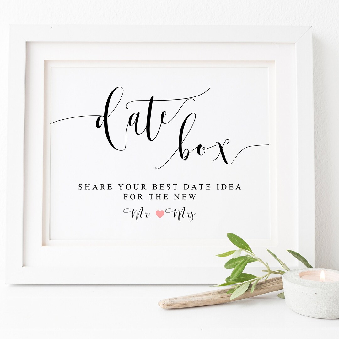 Date Box Sign-date Jar Sign-date Night Sign-date Night Idea-bridal ...