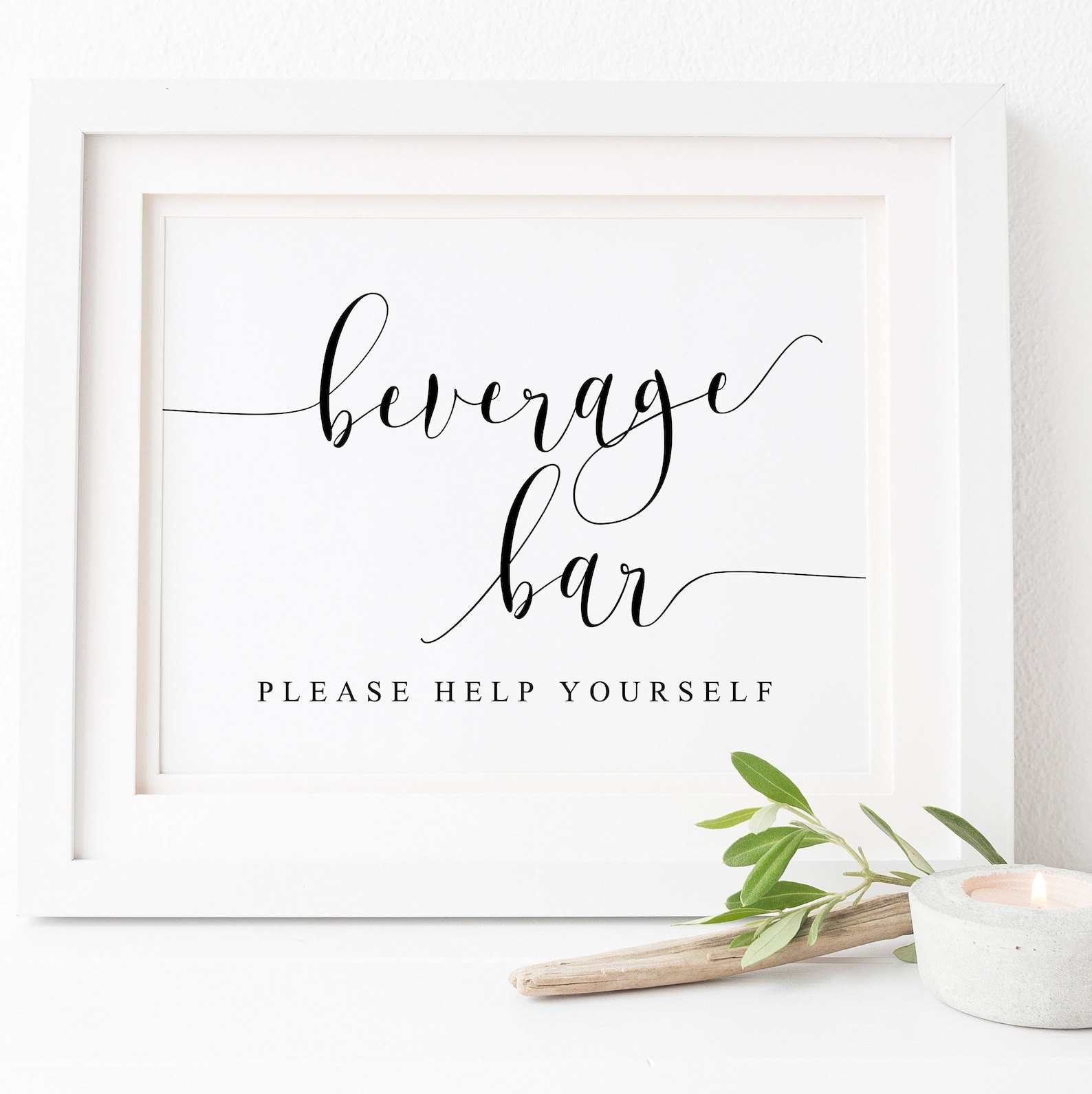 Beverage Bar Sign. Wedding Drink Sign. Open Bar Sign. Alcohol | Etsy