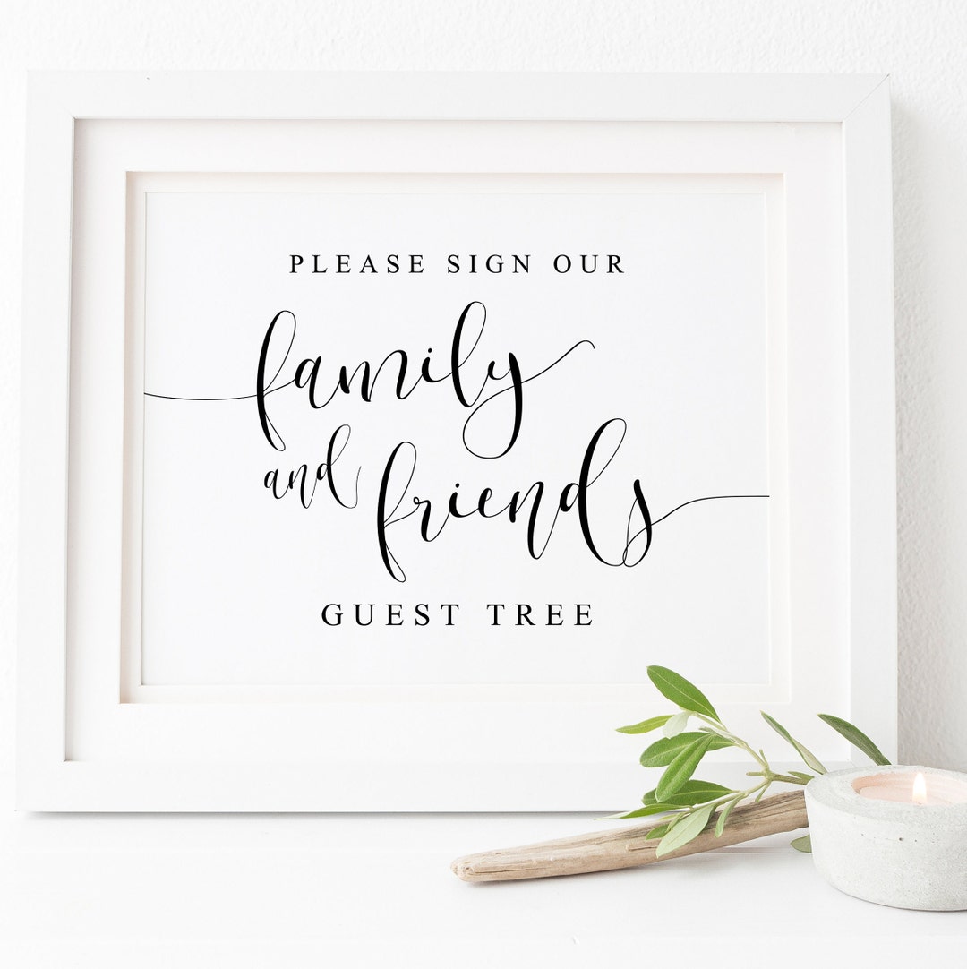 Please Sign Our Family and Friends Guest Tree.guestbook Sign.wedding ...